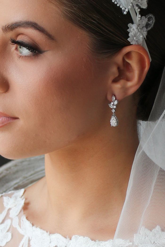 Bridal Delicate Drop Earrings Sophie | EDEN LUXE Bridal