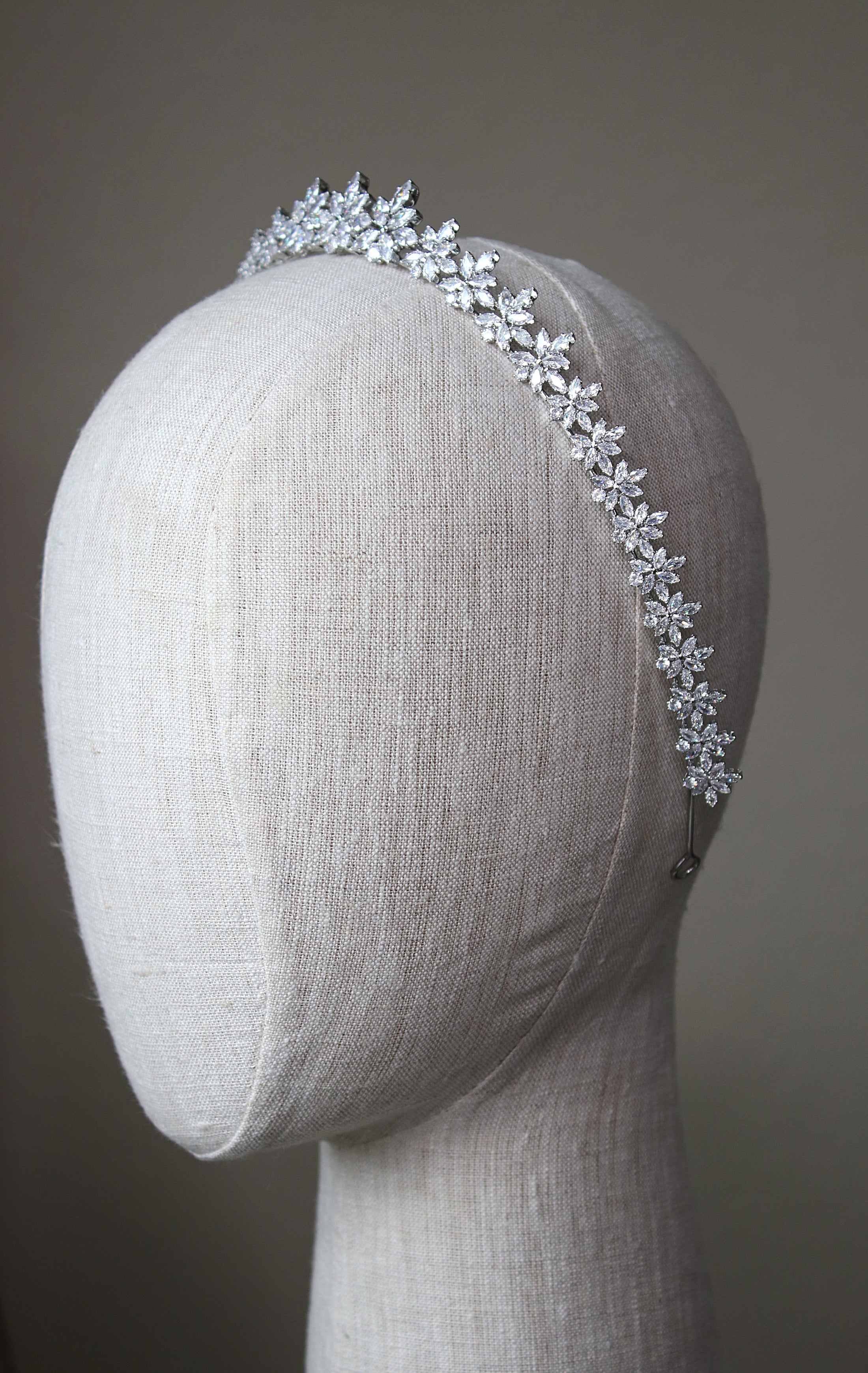 Headband Tiara Simulated Diamond Tiara DANSBURY | EDEN LUXE Bridal