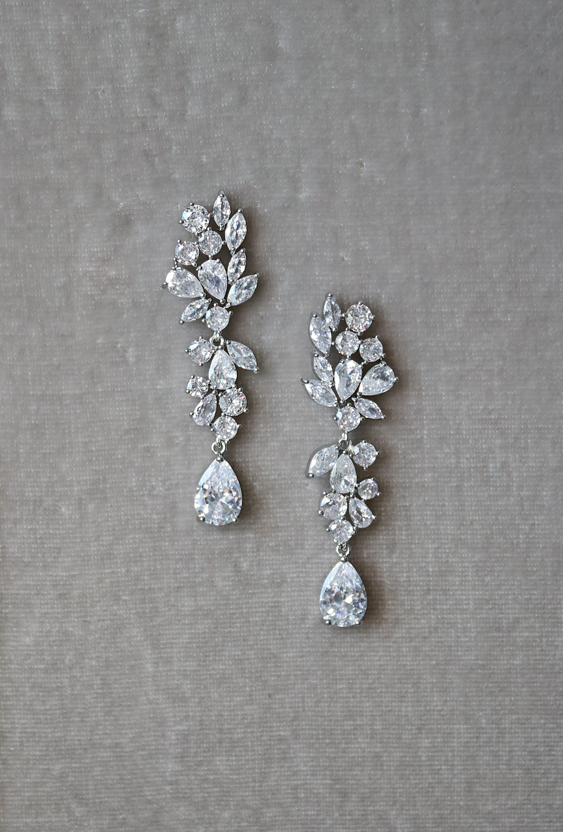 Simulated Diamond Drop Earrings HAVEN | EDEN LUXE Bridal