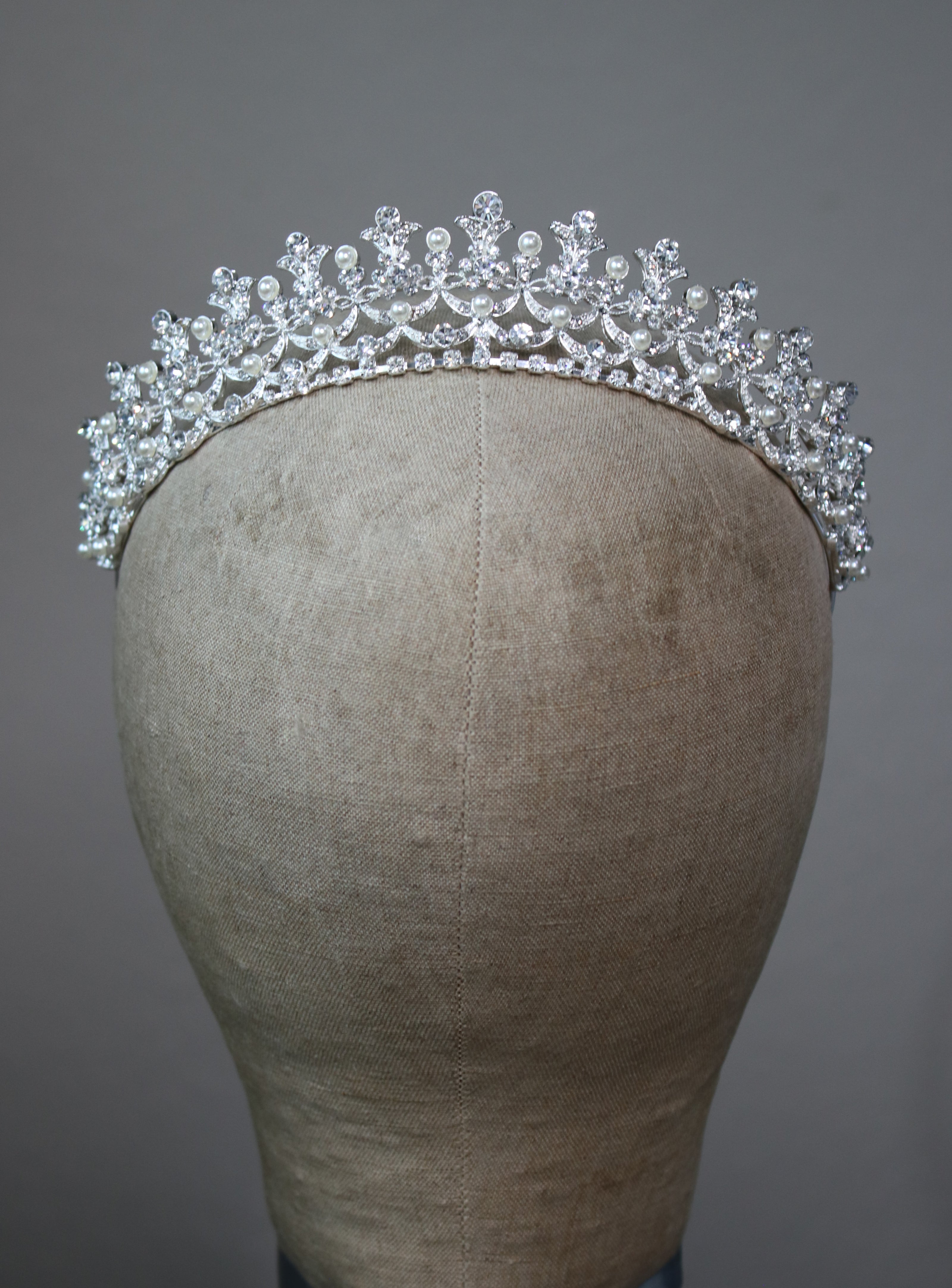 Tiara Swarovski Crystal and Pearl Tiara CORDELIA | EDEN LUXE BRIDAL