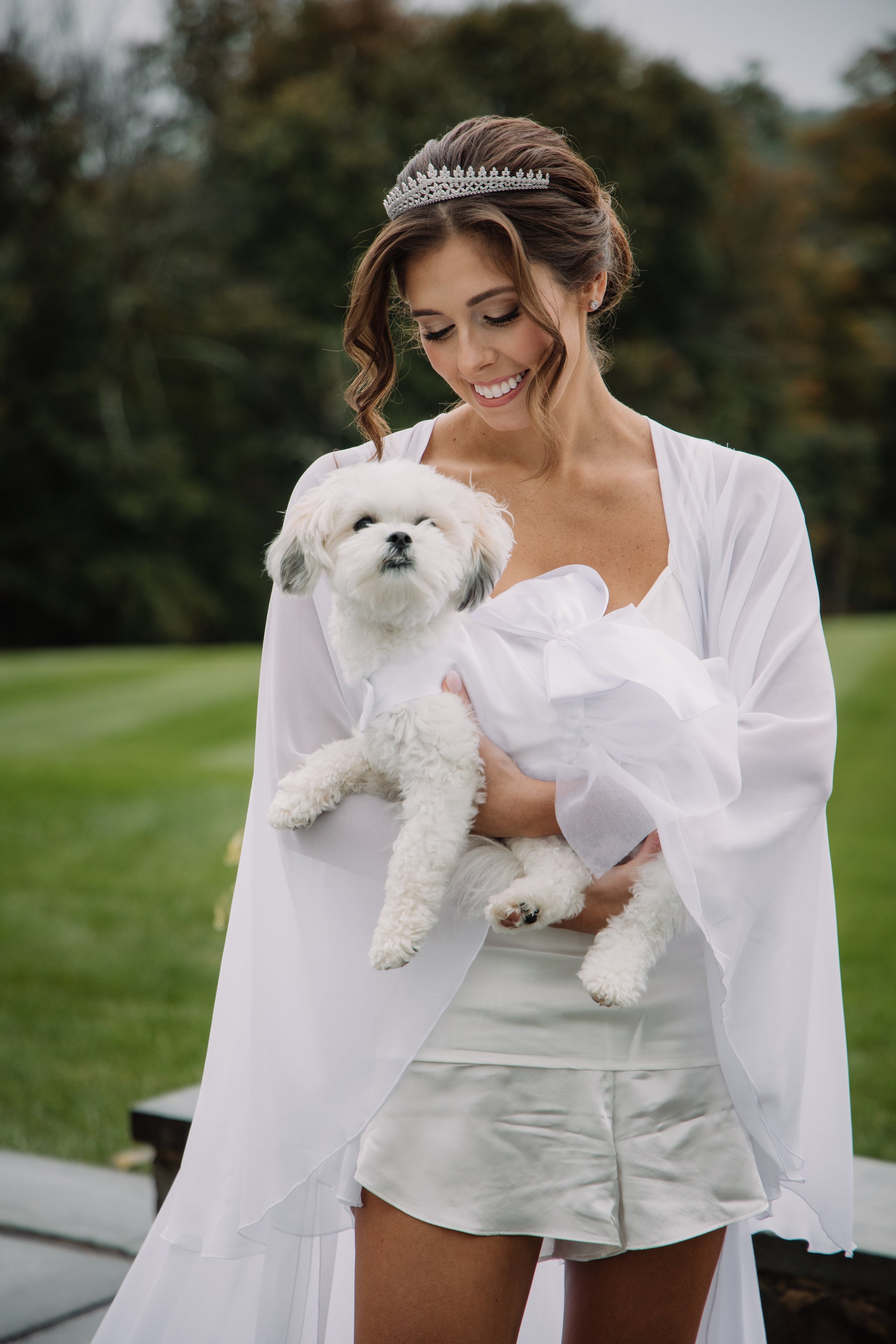 BIANCA LACE Petite Simulated Diamond Bridal Tiara | EDEN LUXE Bridal
