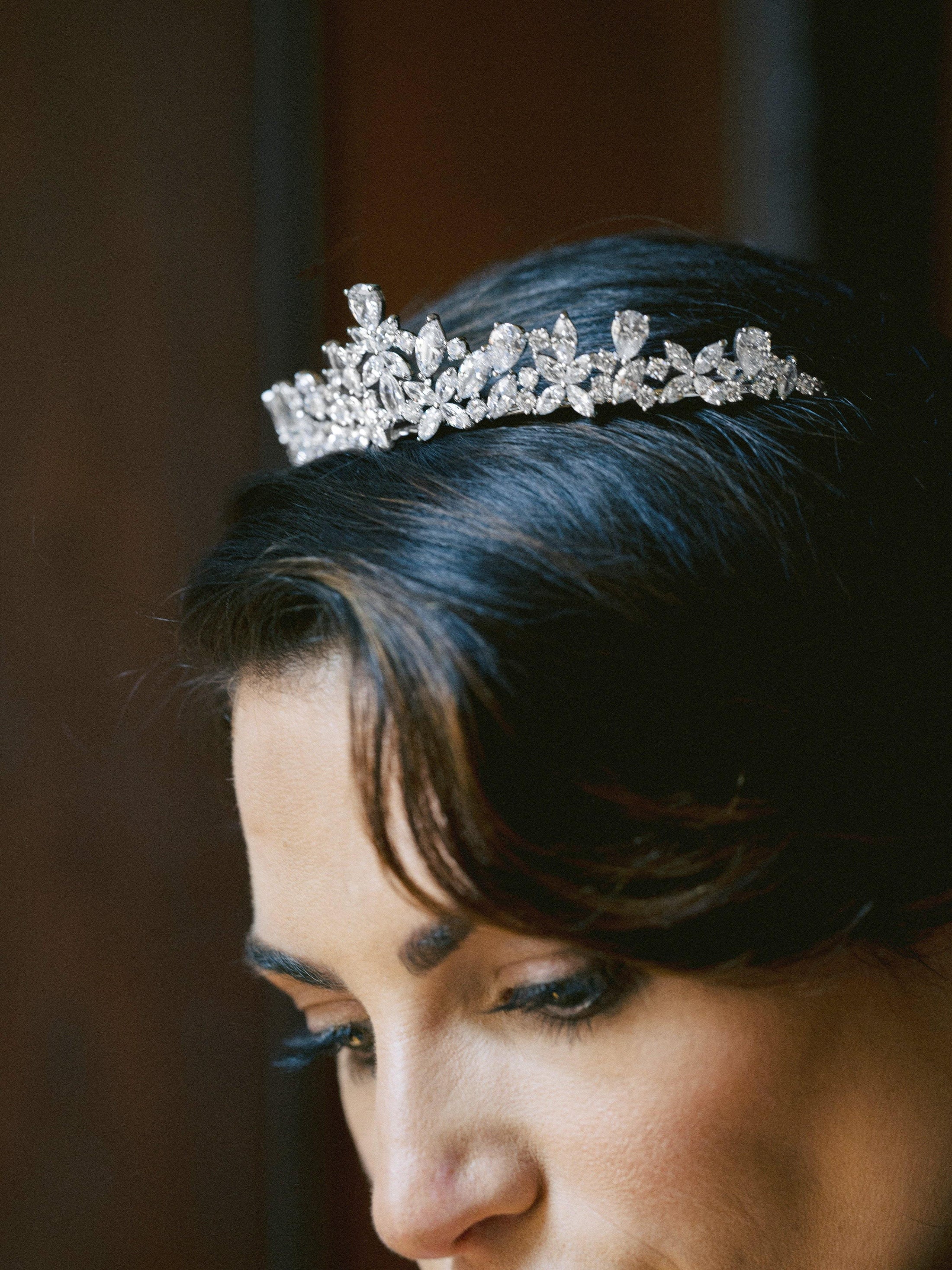 Wedding Tiara Simulated Diamond VERONA Tiara | EDEN LUXE Bridal
