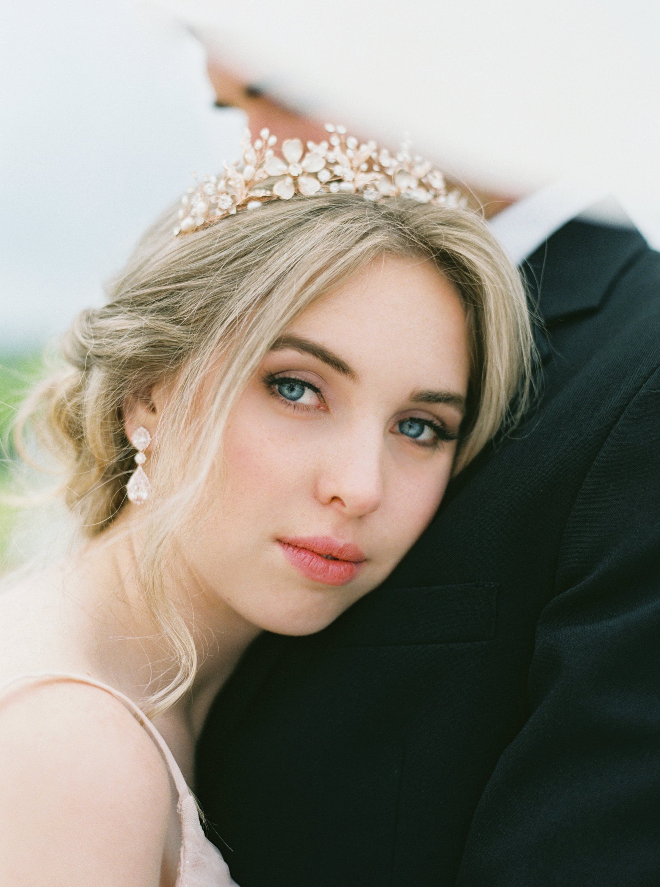 Floral Tiara Crystal Bohemian Tiara GENEVIEVE Tiara | EDEN LUXE Bridal